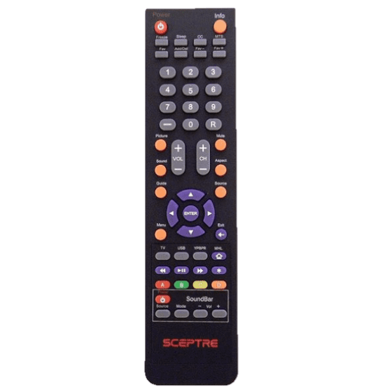 Genuine Sceptre 142022370010C HDTV Remote Control - Walmart.com
