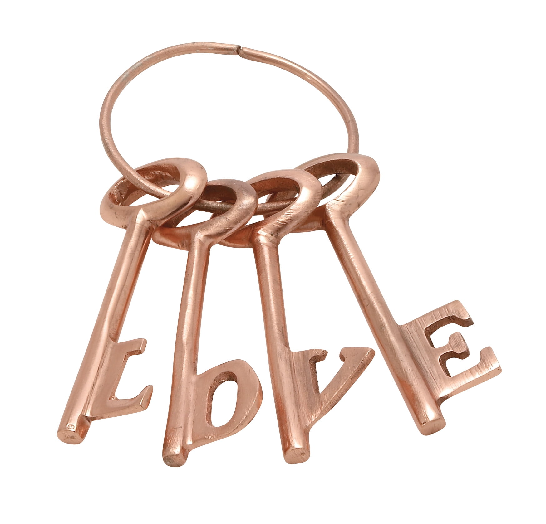 Gorgeous Aluminium Copper Love Key Set Of 4 - Walmart.com
