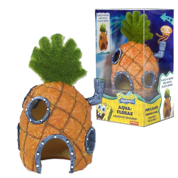 Penn-Plax Spongebob Squarepants Aqua-Flora Living Aquarium Decoration ...