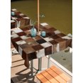 Abstract Plaid Outdoor Rectangle Tablecloth with Umbrella Hole 54"x54 ...