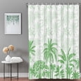 Bathroom Shower Curtain Green Tropics Palm Plant Leaves Waterproof ...