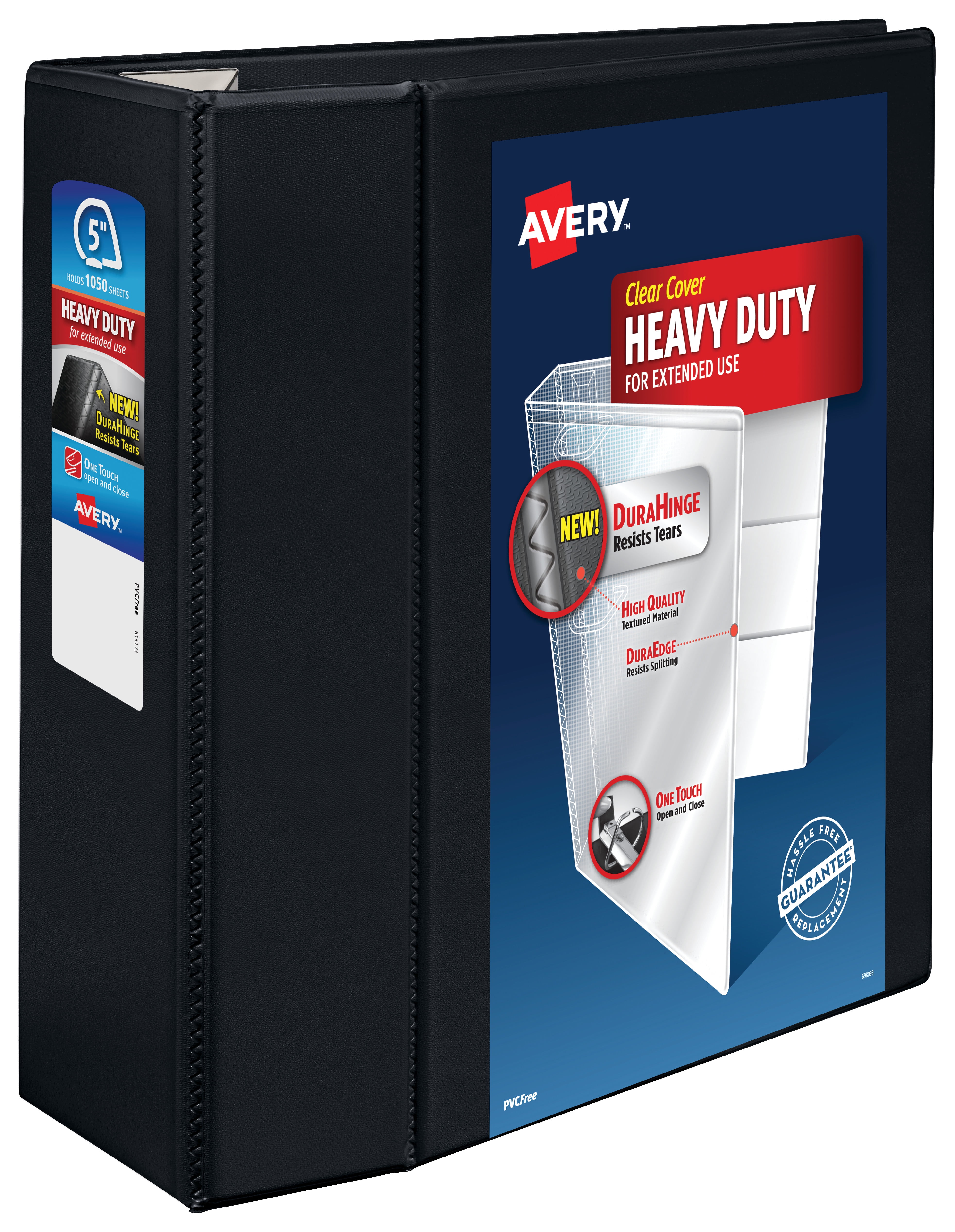 Avery Heavy-Duty View 3 Ring Binder, 5" One Touch EZD Rings, 2.3/4.8 ...