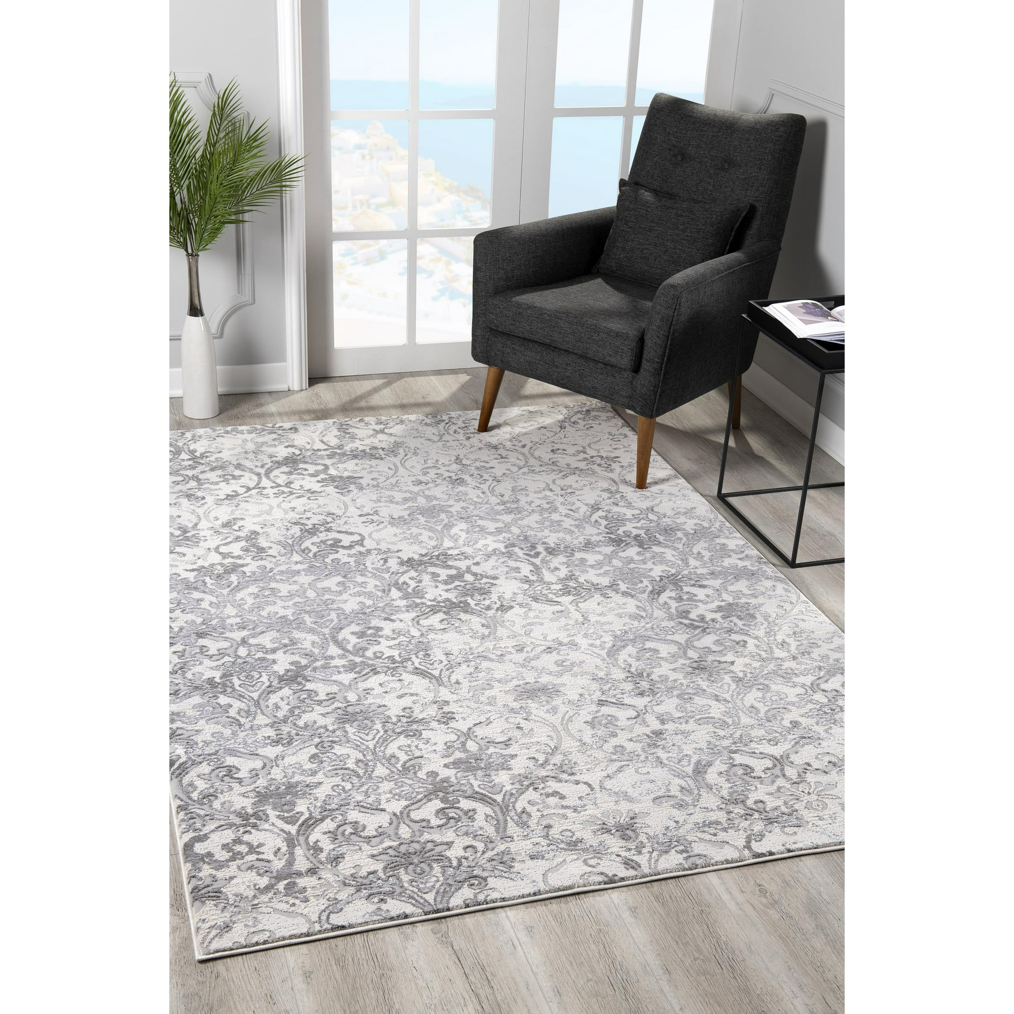 Click here for Rug Branch Oasis Collection Modern Damask Area Rug... prices
