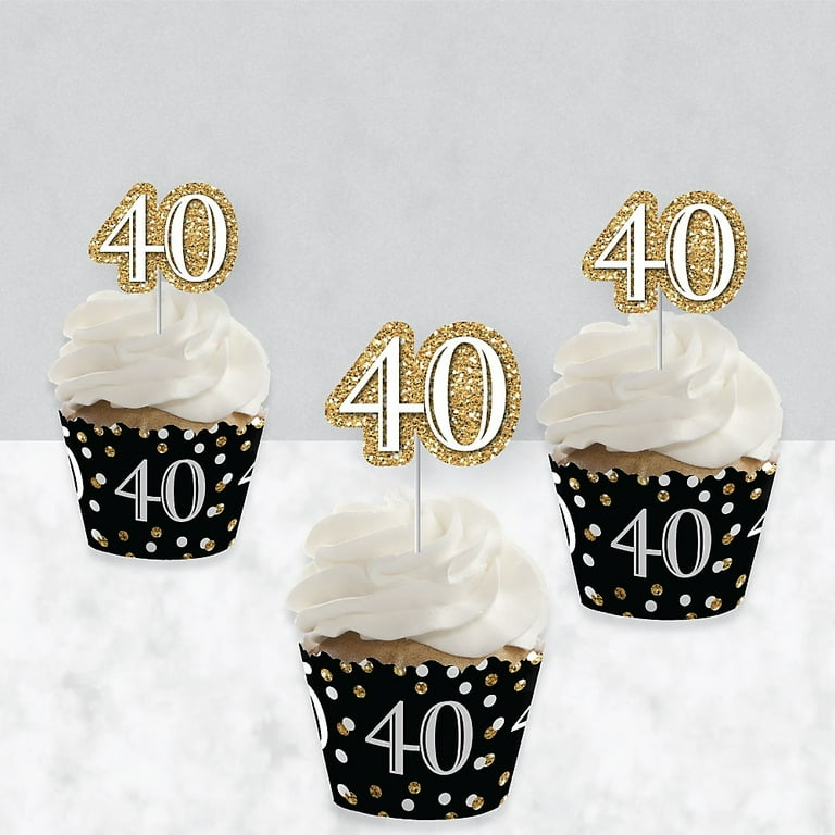 40th Birthday Cupcakes