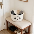 Charm Lovely Bear and Pandas Sturdy Cotton Rope Storage Basket for ...