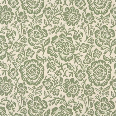 Designer Fabrics 54 in. Wide Light Brown And Ivory- Mini Flowers ...