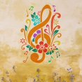 1Pc Treble Clef with Flower Drawing Stencil Template 11.7x8.3 inch for ...