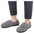 LongBay Extra Wide Men's Diabetic Slippers, Adjustable, Memory Foam ...
