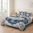 Abstract Boho 3 Piece Quilt Bedding Set with 2 Pillow Shams, Vintage ...