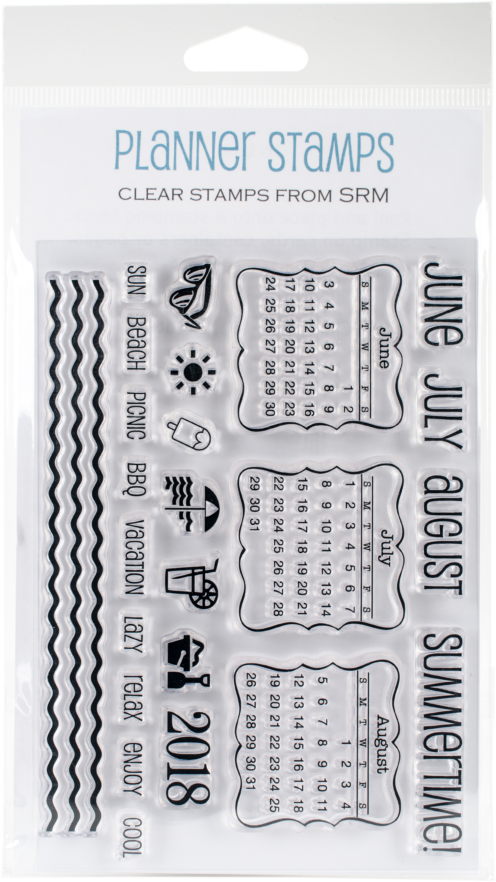 srm planner clear stamps 4"x6"-summer plans - Walmart.com