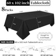 8 Pack Black Tablecloths 60 x 102 Inch Rectangular Table Cloths for ...