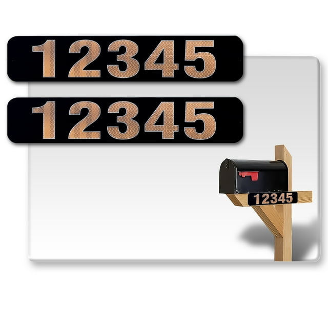 2 Pack Customized Horizontal 911 Mailbox Address Numbers Stickers ...