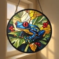 Blue Frog Tropical Stained Glass Suncatcher – Vibrant Window Hanging ...