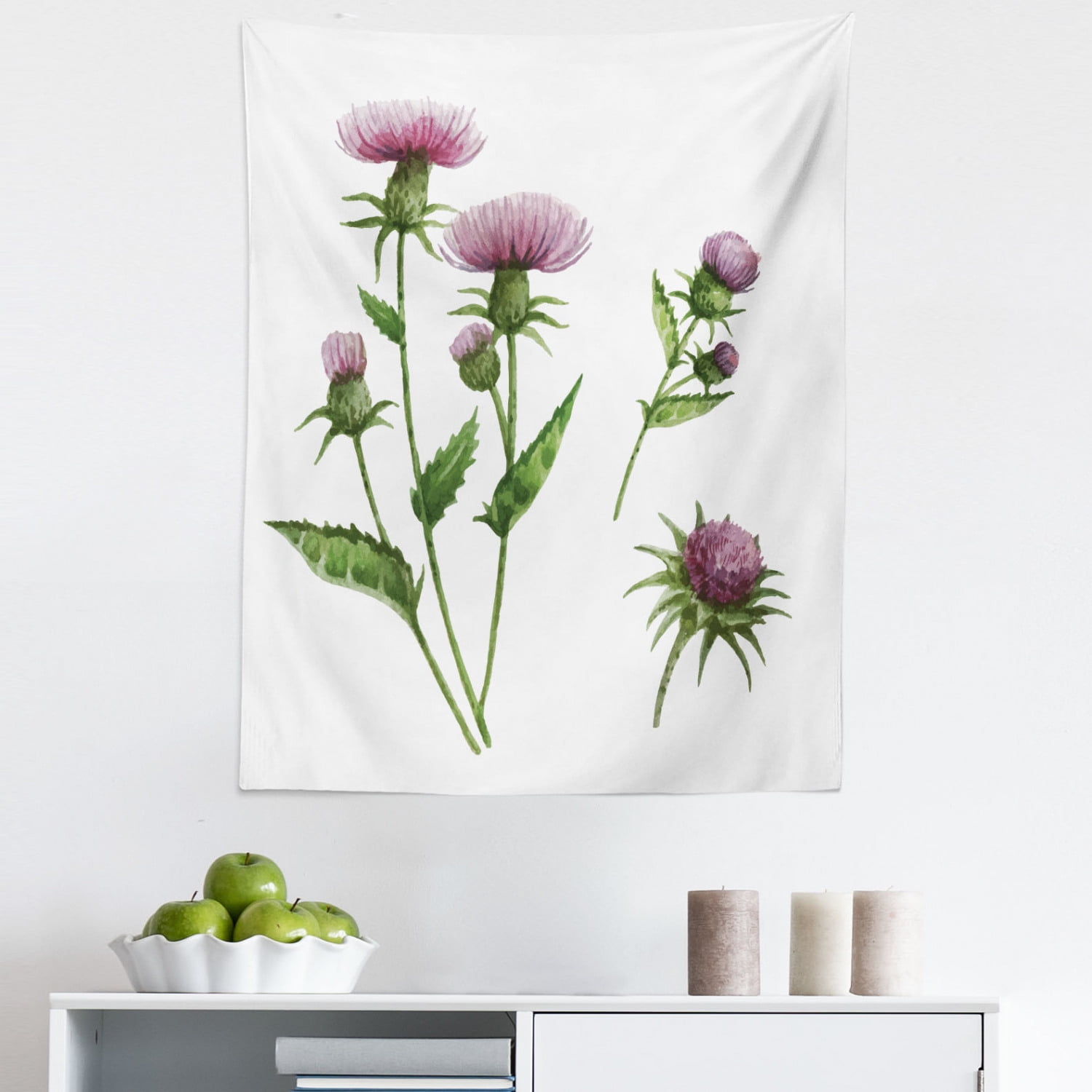 Thistle Tapestry, Healing Herbs for Aromatherapy Concept Watercolor ...