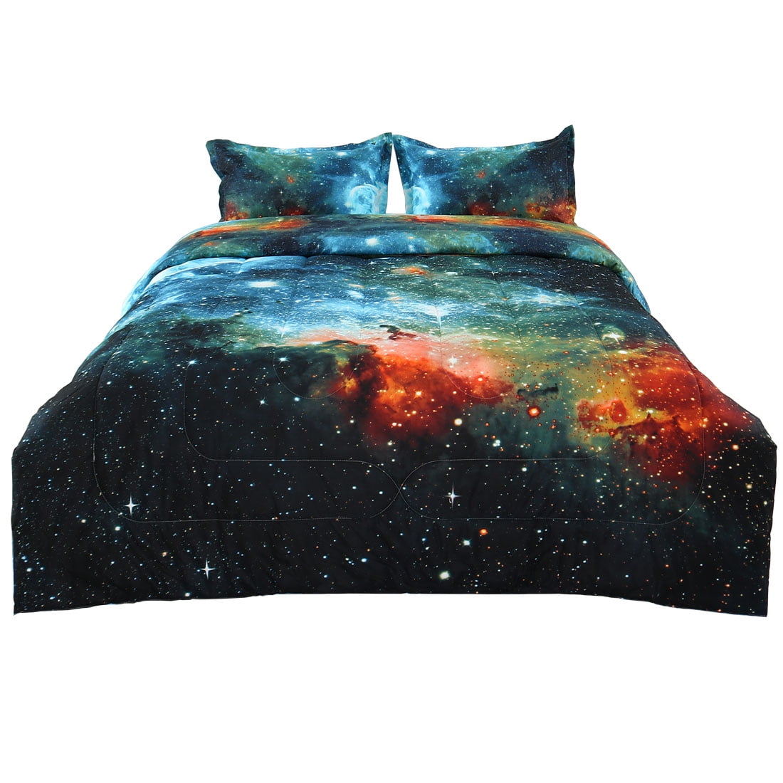 Click here for Unique Bargains 3pcs Galaxies Blue Comforter All-S... prices