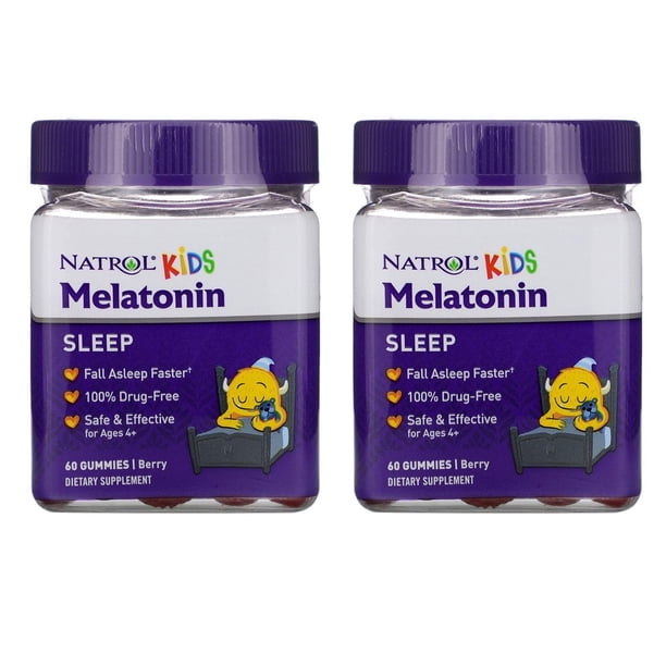 2 pz Melatonin Kids Sleep, Berry Edad +4 Natrol 60 Gomitas c/u | Bodega ...
