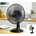 Pelonis 12" 3-Speed Oscillating Table Fan, FT30-8MBB, Black - Walmart.com