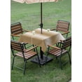 Square Outdoor Tablecloth with Umbrella Hole and Zipper 60x60 Inch ...