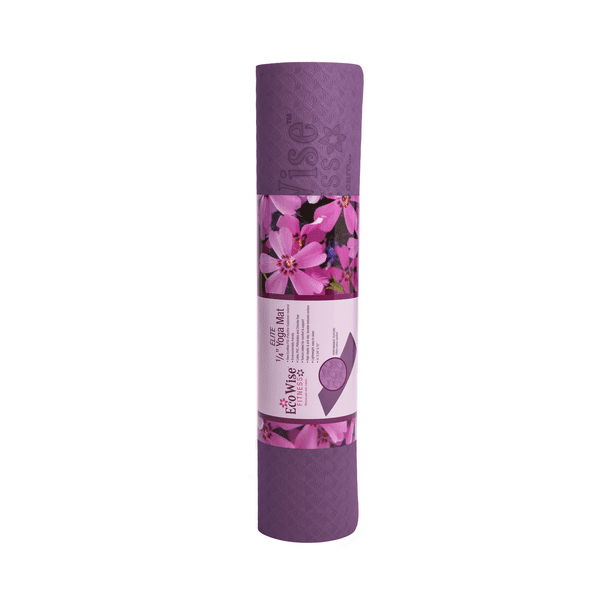 ECOWISE Elite Yoga Mat 1/4" thick, Recyclable, Extra Cushion - Walmart.com