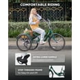 24 Inch Three Wheel Bike, Folding Adult Tricycle 7 Speed Trike with ...
