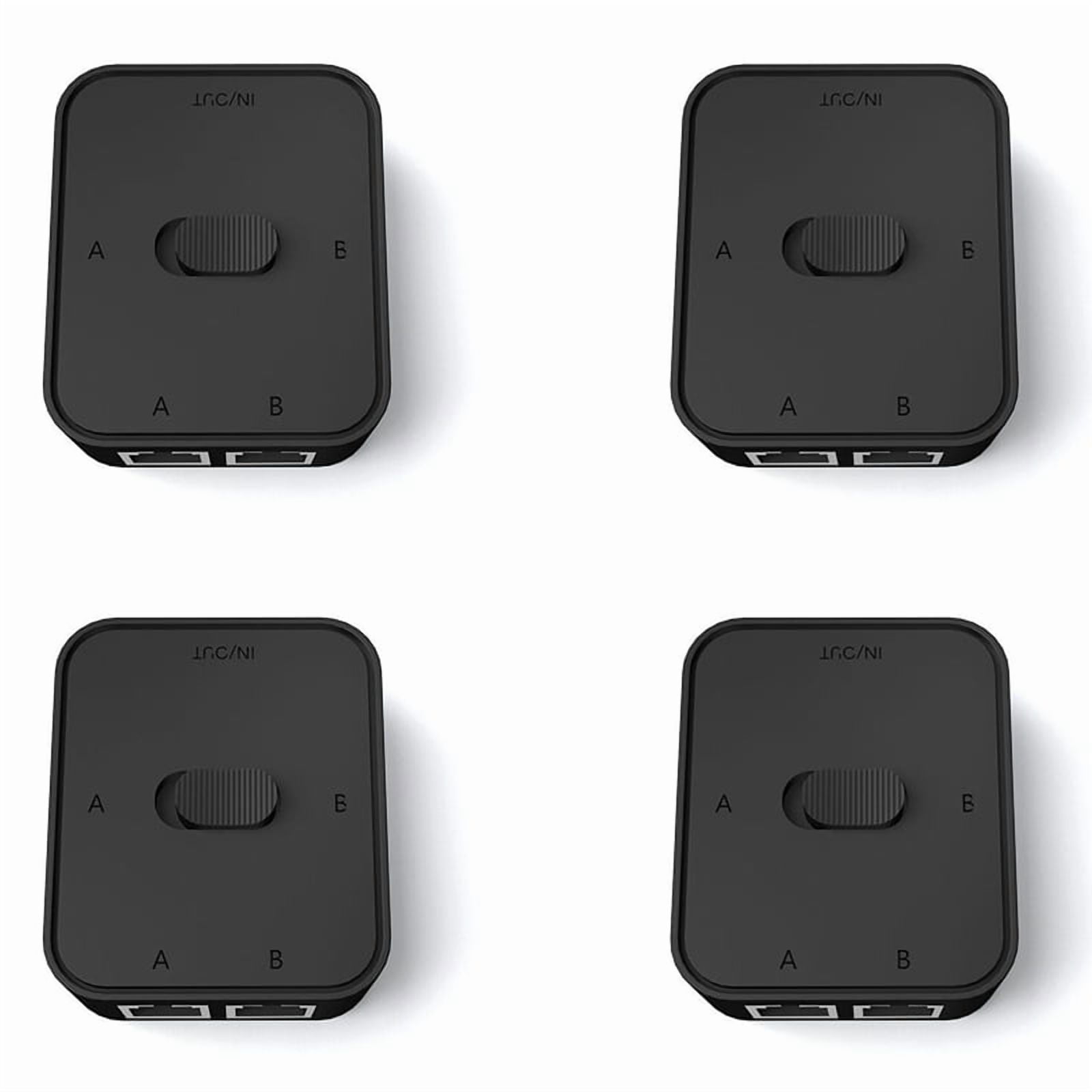 4X 2 Port RJ45 LAN CAT6 Network Switch 1000Mbps 2in1 Out/1 in 2 Out ...