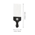 KONTONTY 6Pcs Afro Pick Comb Black Heat Resistant ABS Stainless Steel ...