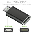 Cellet Male Micro-USB to Female USB-C Adapter Connector - Black ...