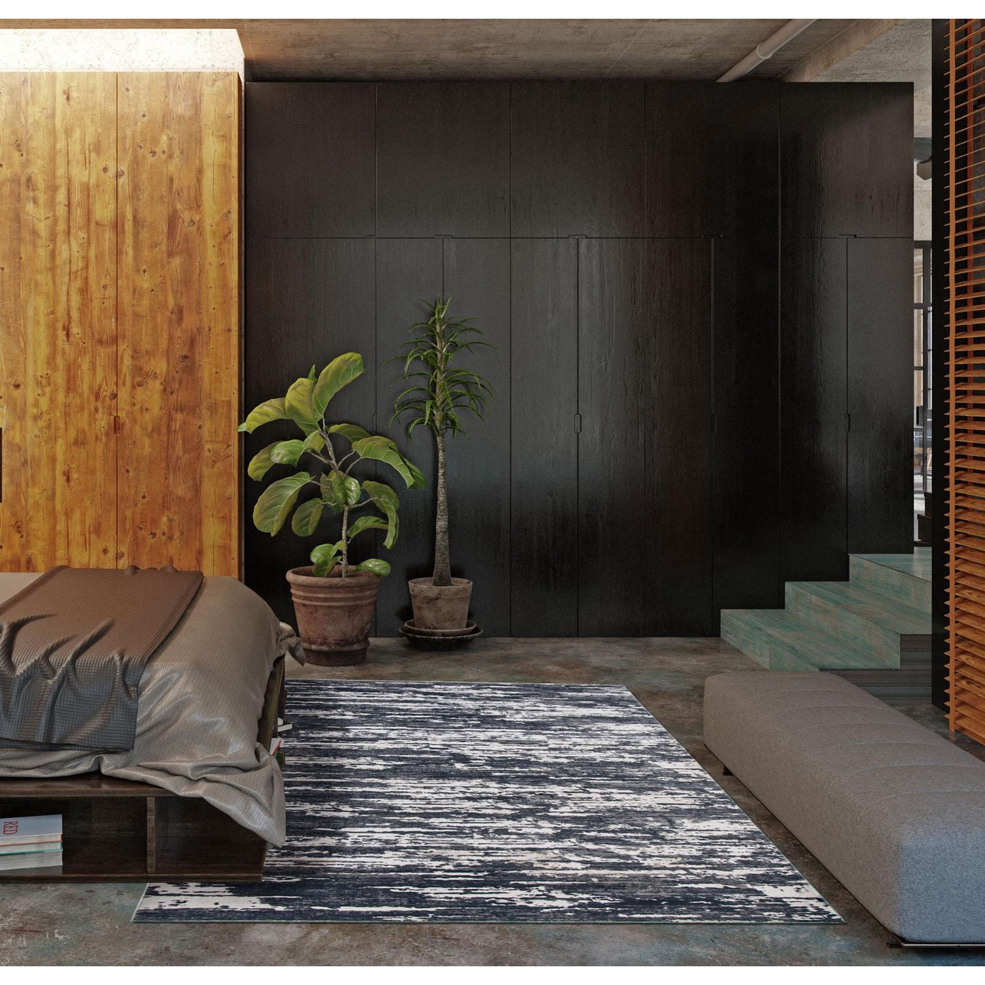 Click here for Ecarpet Ezra Grey Rug 4 Ft. X 6 Ft. prices