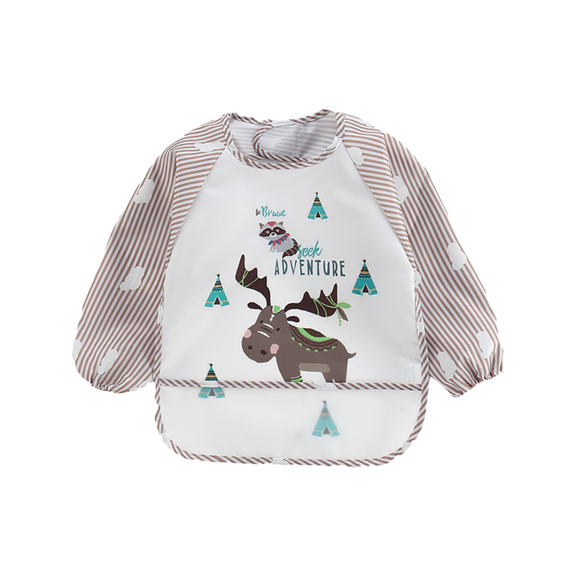 Spring hue Baby Long Sleeve Cartoon Art Smock Bib Waterproof Apron ...
