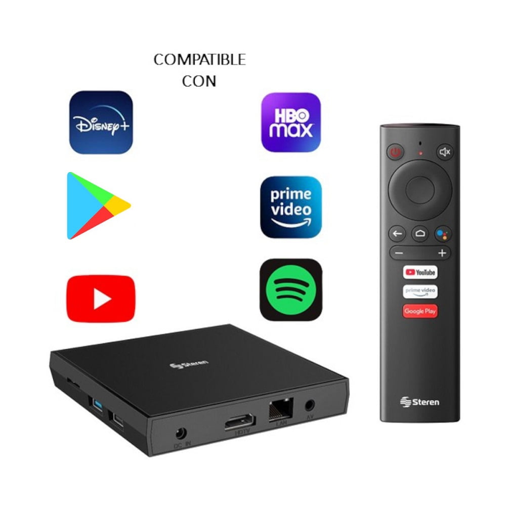 Tv Box Android 10 Convertidor Steren INTV-1000 Pantalla Smart TV ...