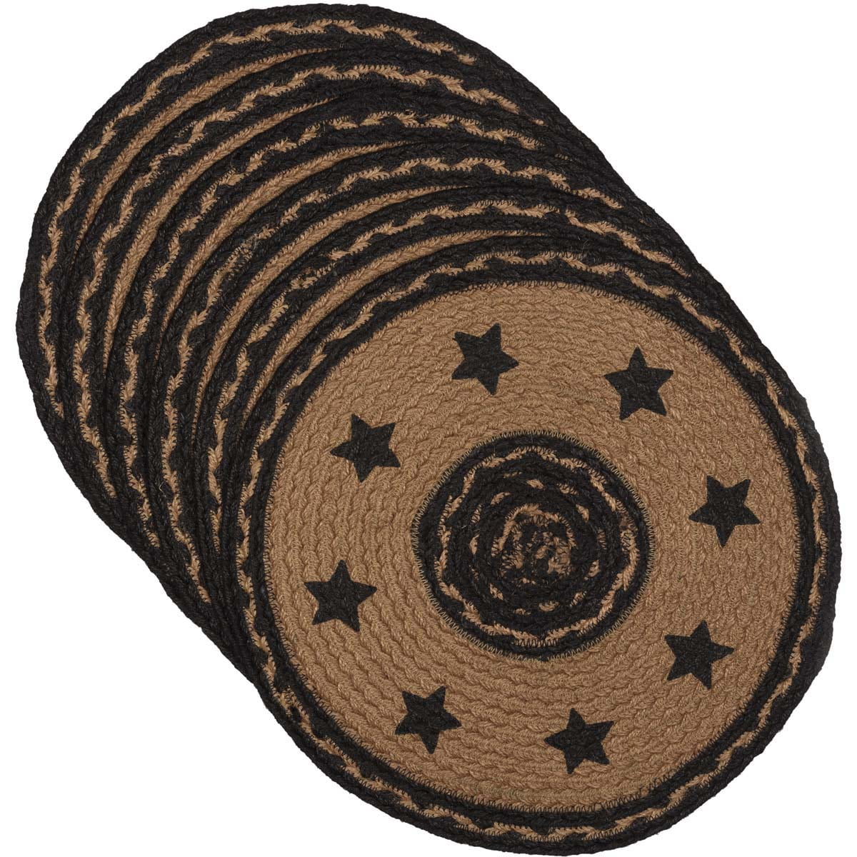 *6/Set Farmhouse Star Jute Table Mats 13" - Walmart.com