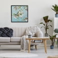 Stupell Industries Songbird Perched on Blooms Black Framed Giclee Art ...