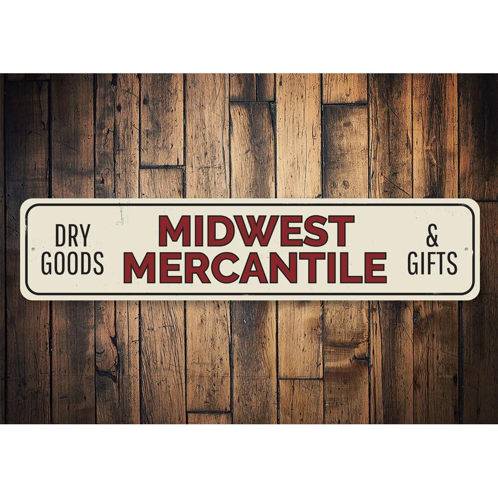 Midwest Mercantile Novelty Sign, Metal Wall Decor - 4x18 inches ...