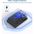 Surge Protector, 5 Outlets Extender with 4 Ports( C), 3-Side 1680J ...