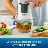Oster Compact Kitchen 3-Cup Mini Food Processor with Stainless Steel ...