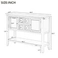 Harper & Bright Designs Vintage Console Table with 2 Storage Cabinets ...