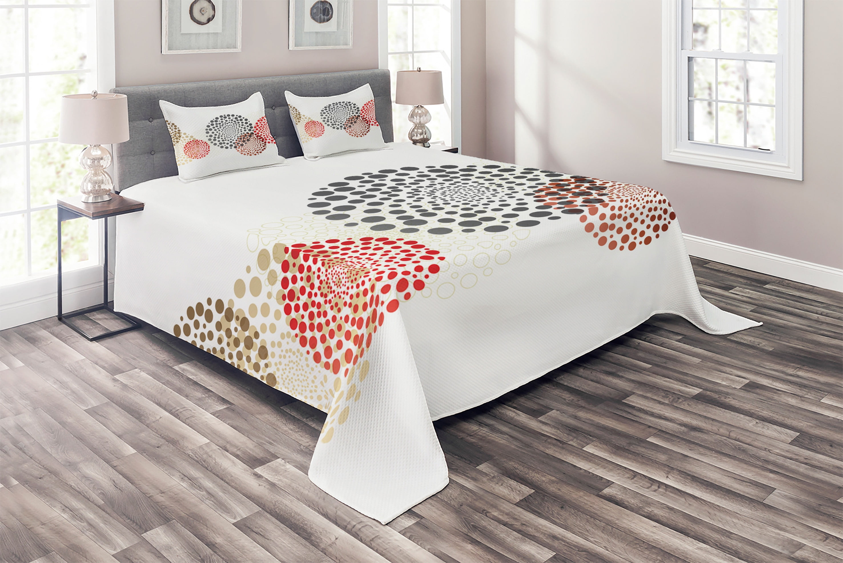 Abstract Coverlet Set King Size, Modern and Cool Design with Abstract ...
