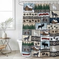 Country Cabin Shower Curtain Set - Small 36" x 72" Washable Bathtub ...