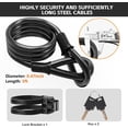 Locks Heavy Duty Anti , 18mm Bicycle Combo U Lock, 4-Digit Resettable ...