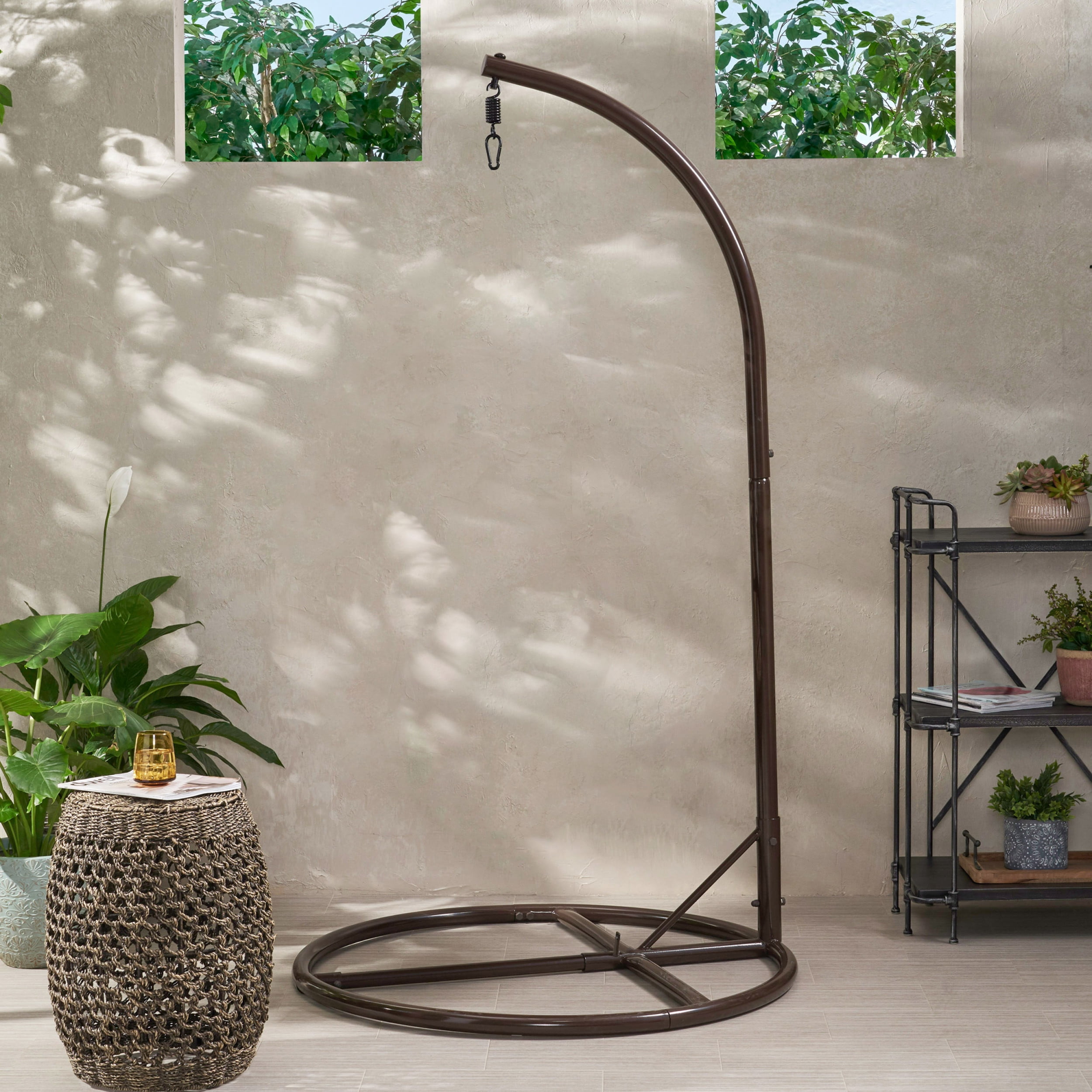 Magoffin Metal Indoor/Outdoor Hanging Chair Stand Only, Brown - Walmart.com
