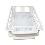 "Sterilite Large Sink Set Dish Rack Drainer with Flatware & Cup Holder ...
