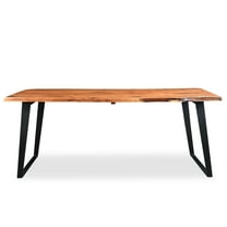 Solid wood live edge dining table - Walmart.com