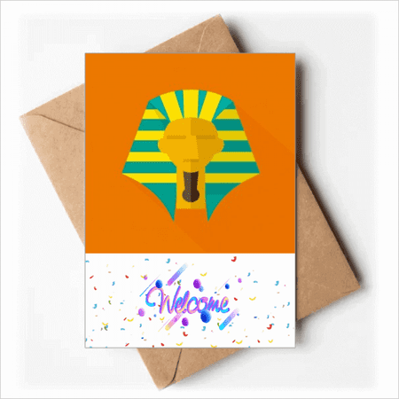 Ancient Egypt Pattern Pharaoh Welcome Back Greeting Cards Envelopes ...