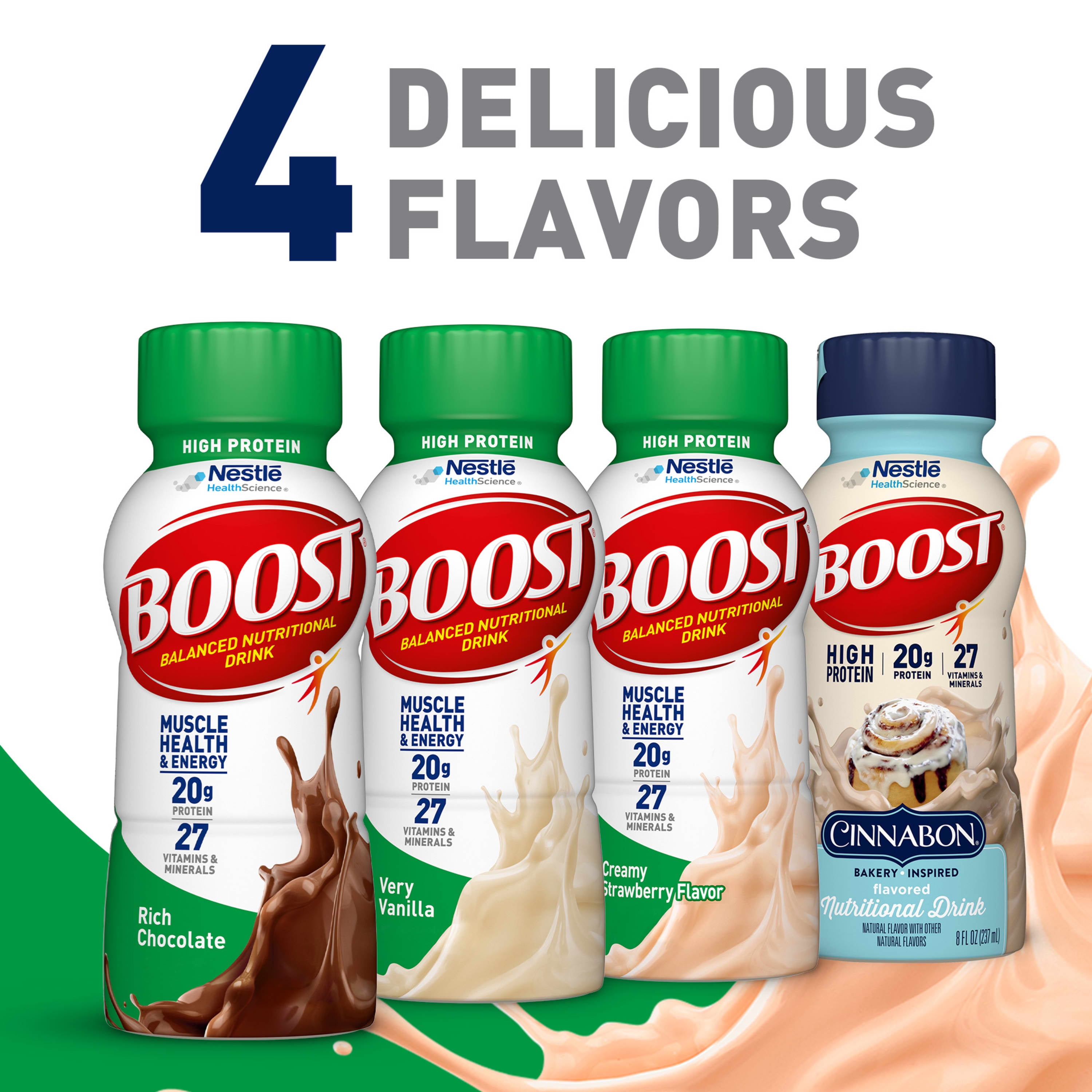 BOOST High Protein Creamy Strawberry Nutritional Drink, 24 Count in ...