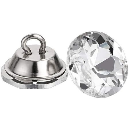 50 PCS 20mm Rhinestone Crystal Buttons Clear Tufting Buttons Upholstery ...