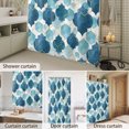 Bathroom Shower Curtain Abstract Blue Gradient Geometric Waterproof ...