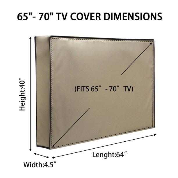 30"-85" 600D Outdoor TV Cover Fitted Waterproof Weatherproof Television ...