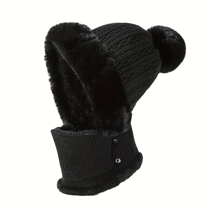 Click here for Lngoor Winter One-Piece Beanie Hat Scarf For Women... prices