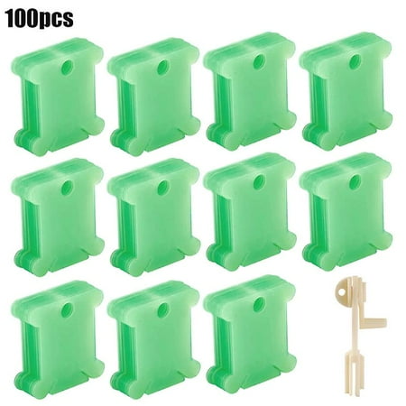 100 Pcs Plastic Thread Card Bobbins Thread Winding Boards With 1pc ...