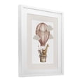 Stupell Industries Hot Air Balloon Animals Pink White Framed Print ...